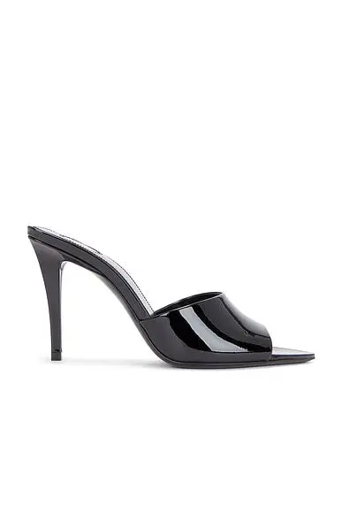 Saint Laurent Giqua Mule Sandal - Nero
