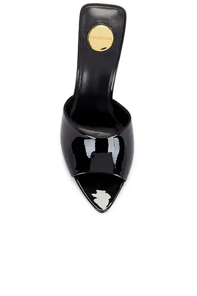 Saint Laurent Giqua Mule Sandal - Nero