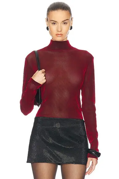 LUDOVIC DE SAINT SERNIN Mock Neck Top