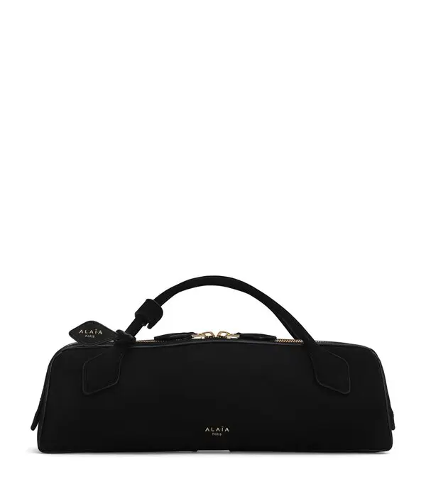 Alaïa Suede Le Teckel Top-handle Bag - Black