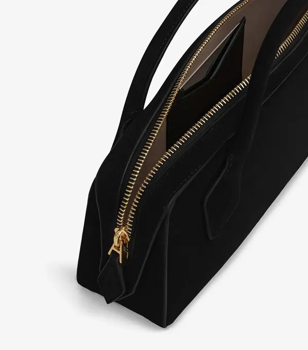 Alaïa Suede Le Teckel Top-handle Bag - Black