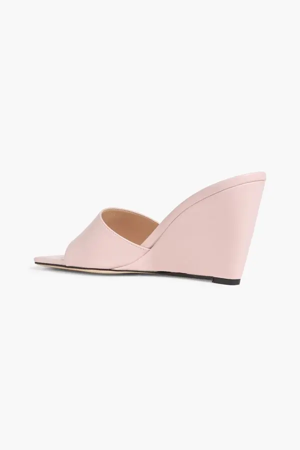 WANDLER Gaia Leather Wedge Mules