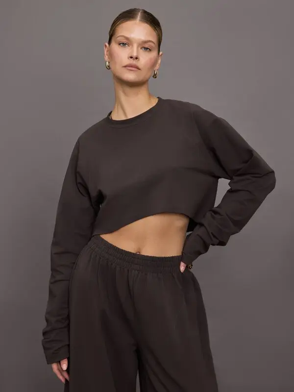 Norma Kamali Oversized Cropped Top