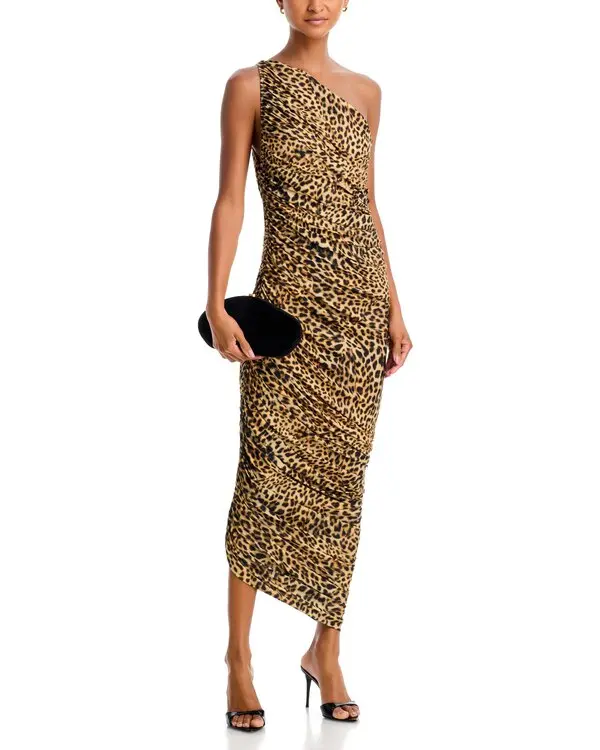 Norma Kamali Diana Printed Gown - Cheetah Patch