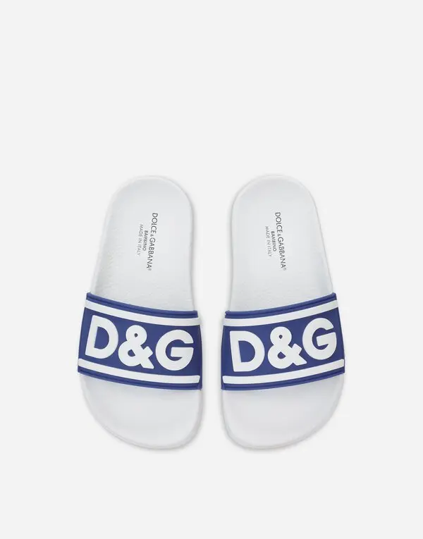 Dolce & Gabbana Logo Rubber Slides - Multicolor