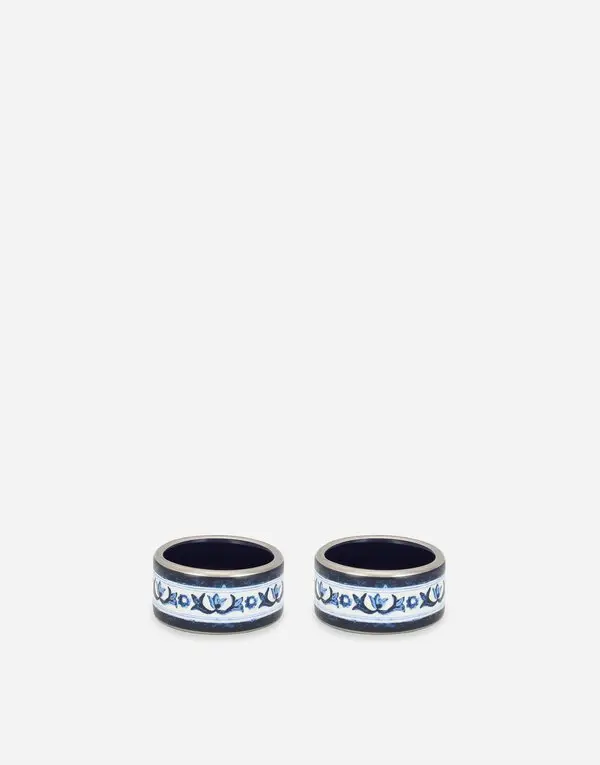 Dolce & Gabbana Porcelain Napkin Rings Set - Multicolor