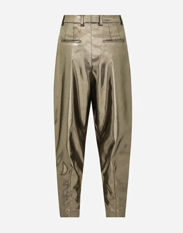 Dolce & Gabbana Foiled Stretch Satin Trousers