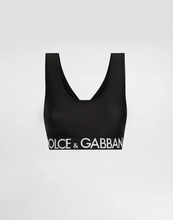 Dolce & Gabbana Spandex Jersey Top - Black