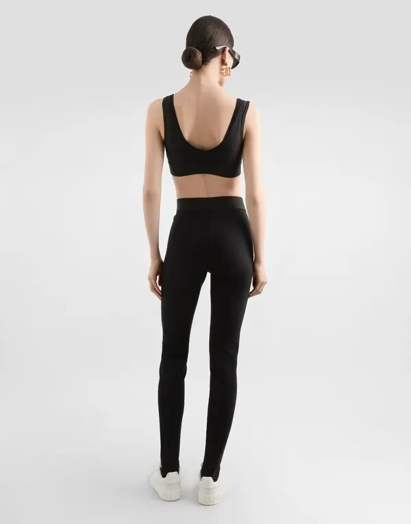 Dolce & Gabbana Spandex Jersey Top - Black
