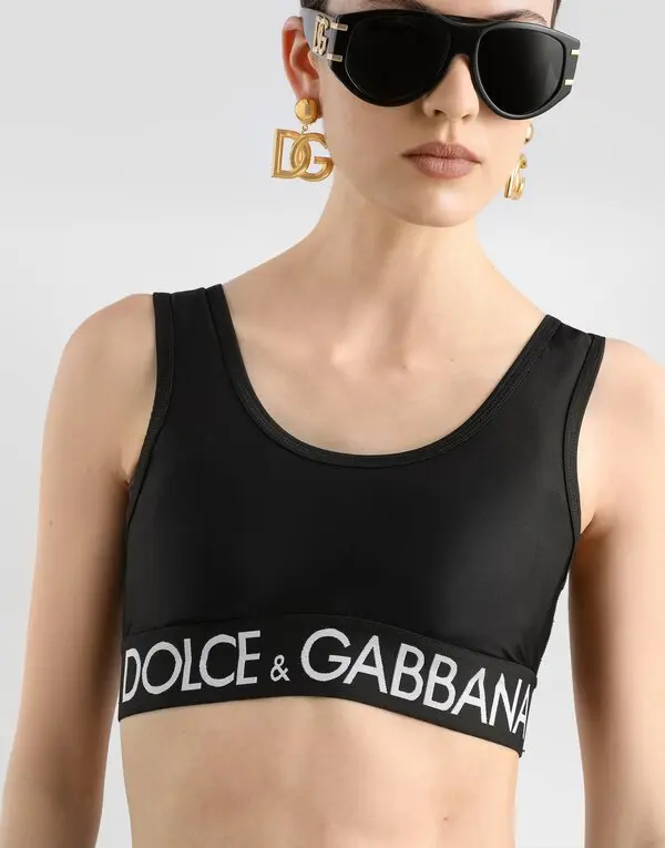 Dolce & Gabbana Spandex Jersey Top - Black