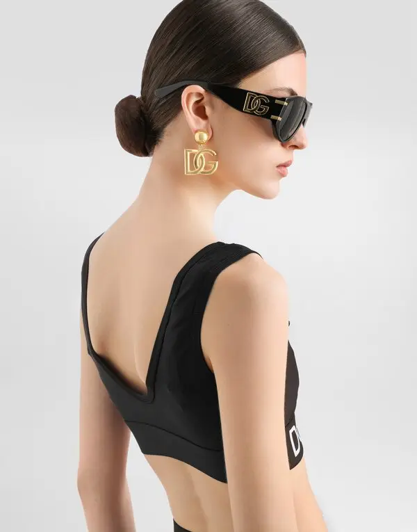 Dolce & Gabbana Spandex Jersey Top - Black
