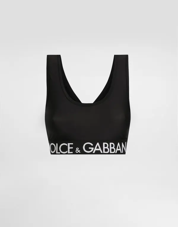 Dolce & Gabbana Spandex Jersey Top - Black