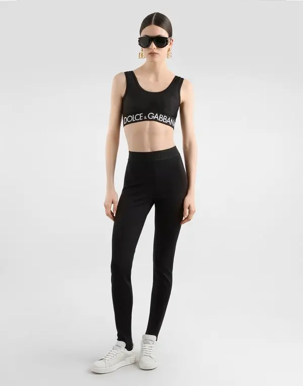 Dolce & Gabbana Spandex Jersey Top - Black