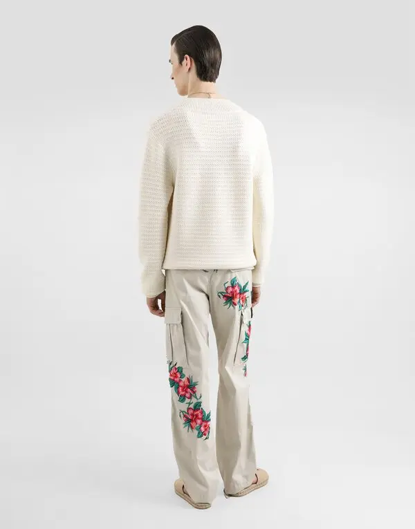Dolce & Gabbana Wool V-neck Sweater With Dg Embroidery
