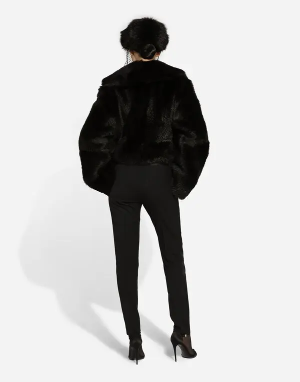 Dolce & Gabbana Short Lambskin Jacket With Belt