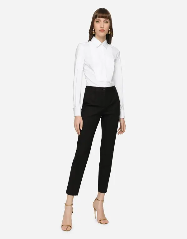 Dolce & Gabbana Stretch Wool Natte Pants