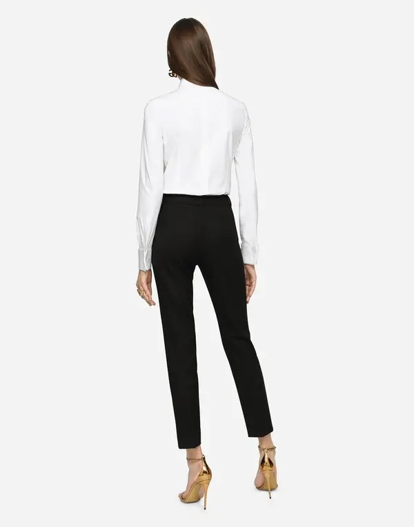 Dolce & Gabbana Stretch Wool Natte Pants