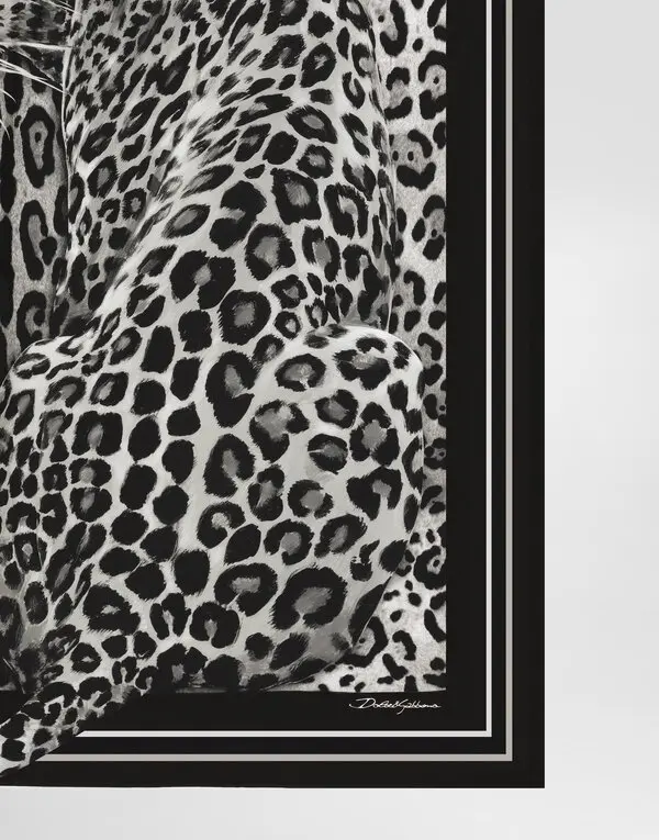 Dolce & Gabbana Leopard- Silk Twill Foulard - Print