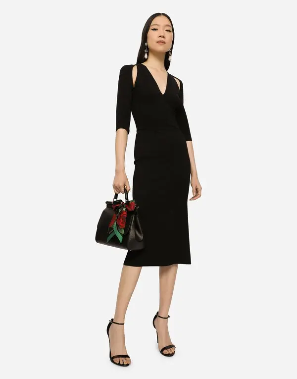 Dolce & Gabbana Jersey Calf-length Dress With Cut-outs