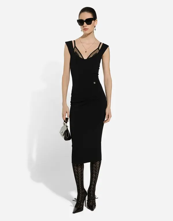 Dolce & Gabbana Sleeveless Knit Dress With Dg Logo
