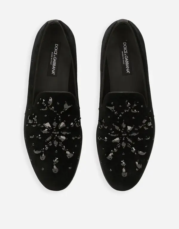 Dolce & Gabbana Velvet Slippers