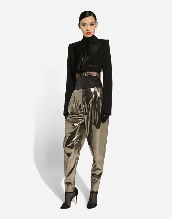 Dolce & Gabbana Mesh Pussy-bow Blouse