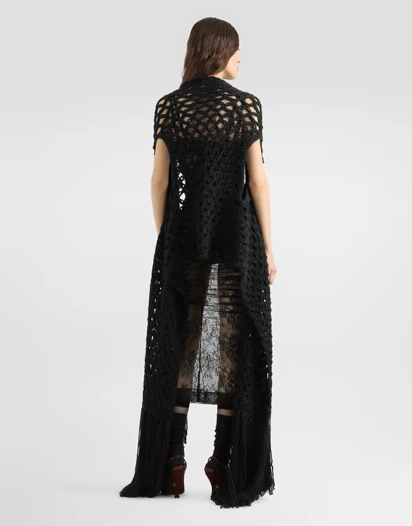 Dolce & Gabbana Calf-length Stretch Chantilly Lace Slip Dress