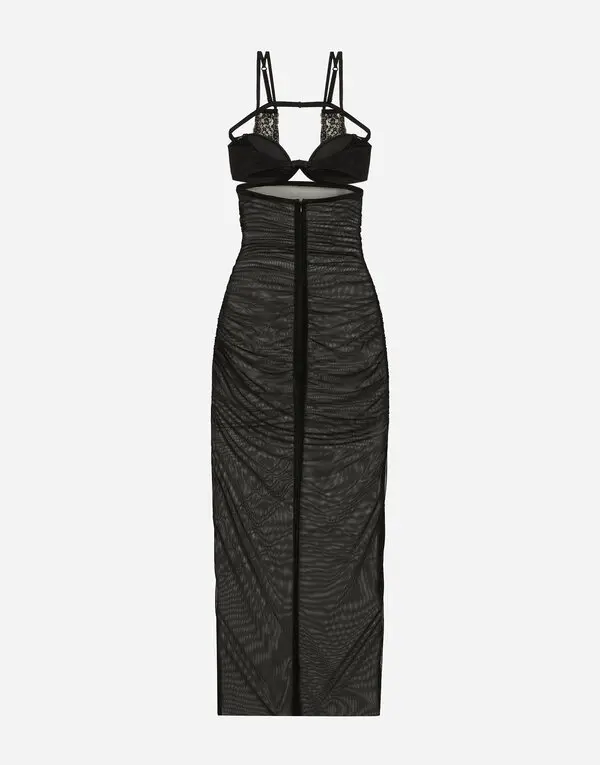 Dolce & Gabbana Stretch Tulle Midi Dress