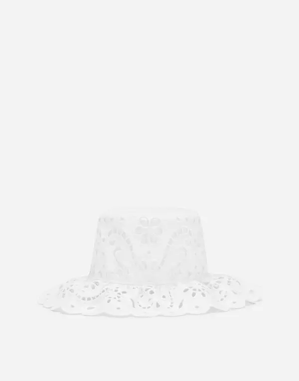 Dolce & Gabbana Broderie Anglaise Hat - White