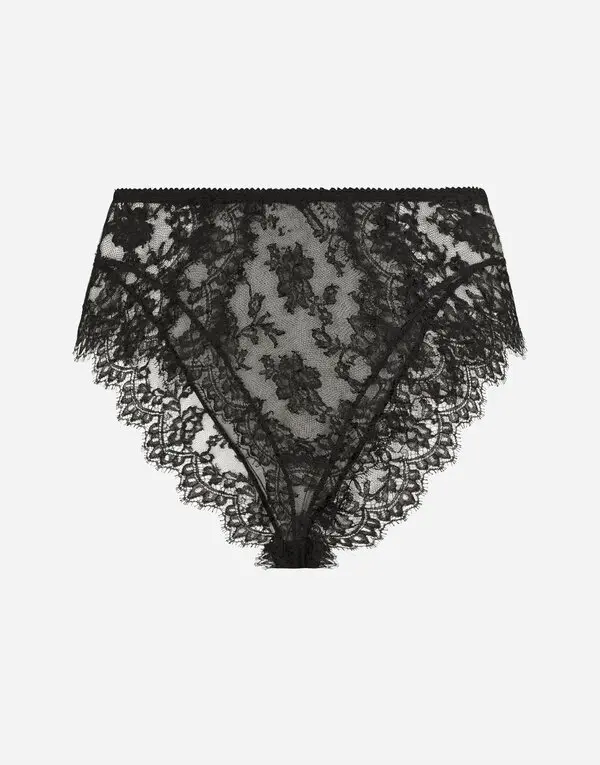 Dolce & Gabbana High-waisted Lace Briefs - Black