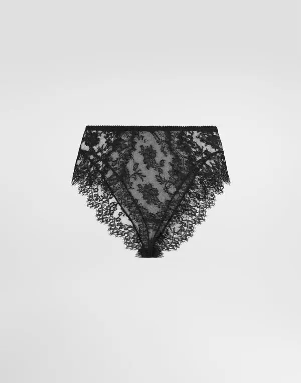 Dolce & Gabbana High-waisted Lace Briefs - Black