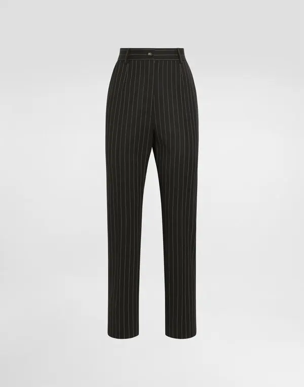 Dolce & Gabbana High-waisted Pinstripe Twill Pants - Multicolor