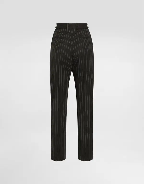 Dolce & Gabbana High-waisted Pinstripe Twill Pants - Multicolor