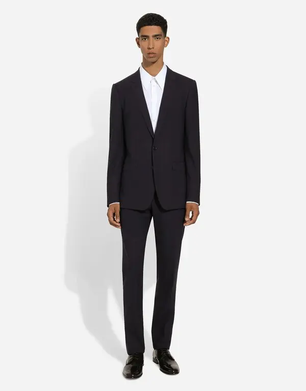 Dolce & Gabbana Single-breasted Glen Plaid Martini-fit Suit - Blue