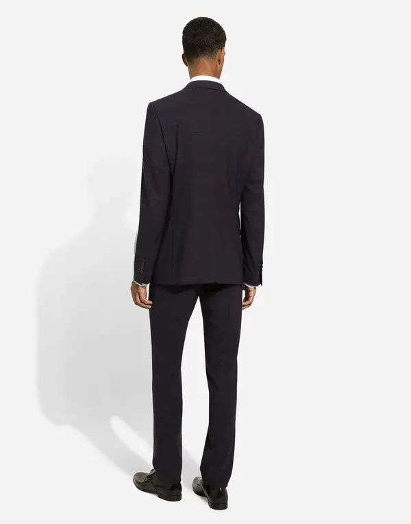 Dolce & Gabbana Single-breasted Glen Plaid Martini-fit Suit - Blue