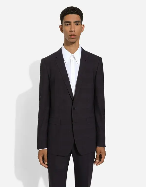 Dolce & Gabbana Single-breasted Glen Plaid Martini-fit Suit - Blue