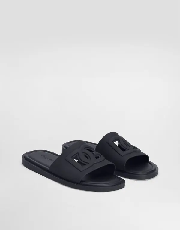 Dolce & Gabbana Rubber Sliders - Blue