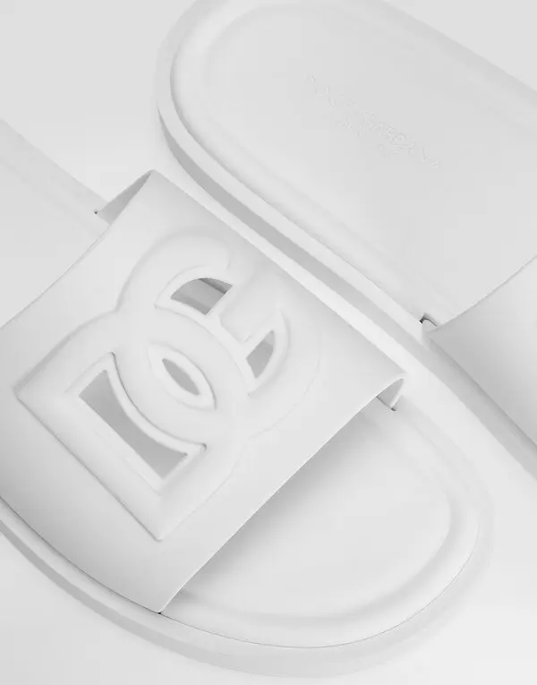 Dolce & Gabbana Rubber Sliders - White