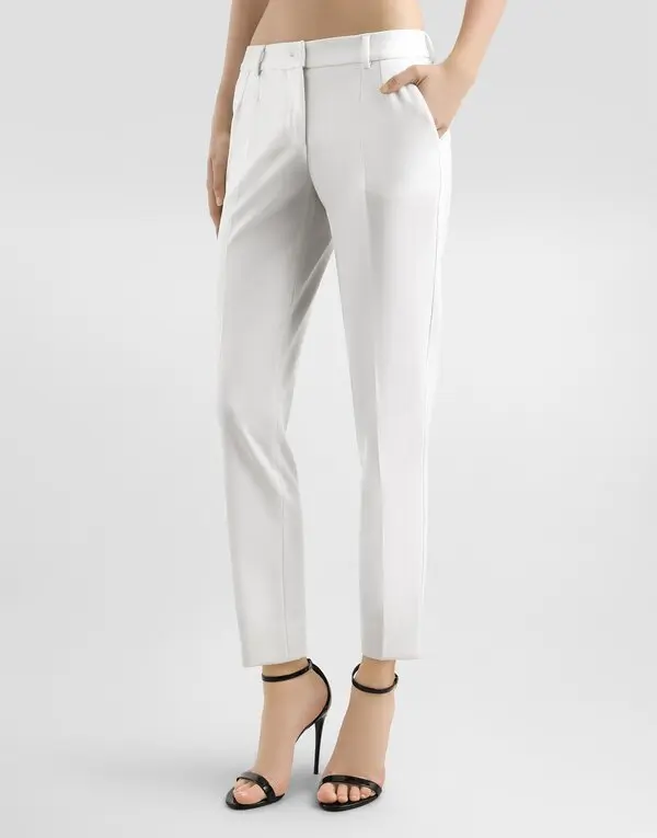 Dolce & Gabbana Stretch Wool Pants - White