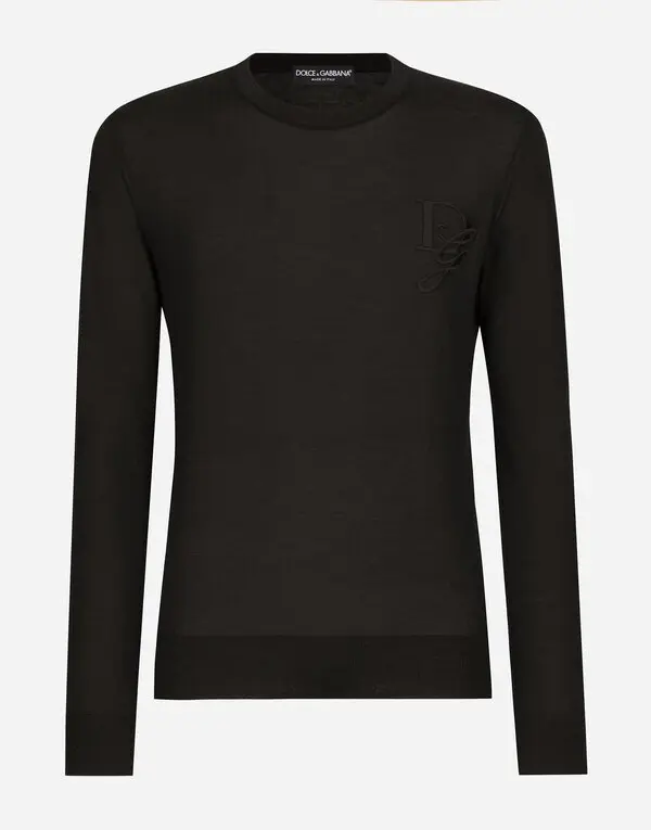 Dolce & Gabbana Cashmere Sweater With Dg Embroidery
