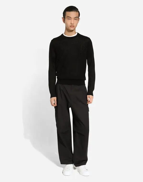 Dolce & Gabbana Cashmere Sweater With Dg Embroidery
