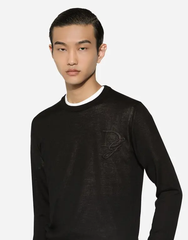 Dolce & Gabbana Cashmere Sweater With Dg Embroidery