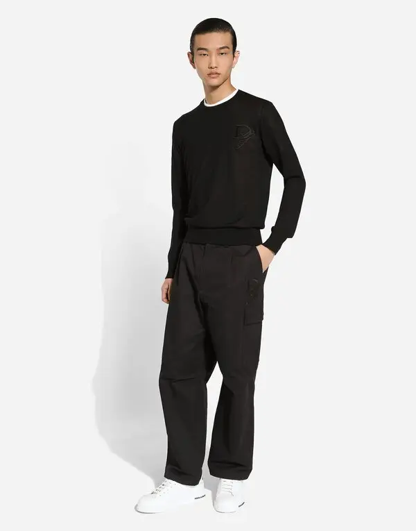 Dolce & Gabbana Cashmere Sweater With Dg Embroidery