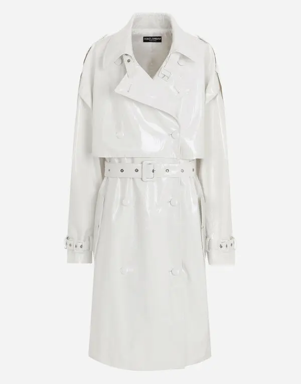 Dolce & Gabbana Coated Cotton Trench Coat