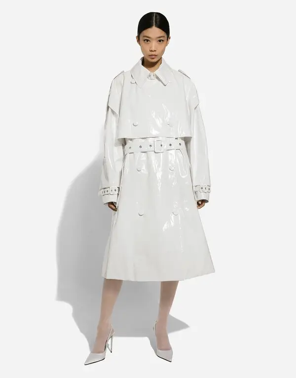 Dolce & Gabbana Coated Cotton Trench Coat