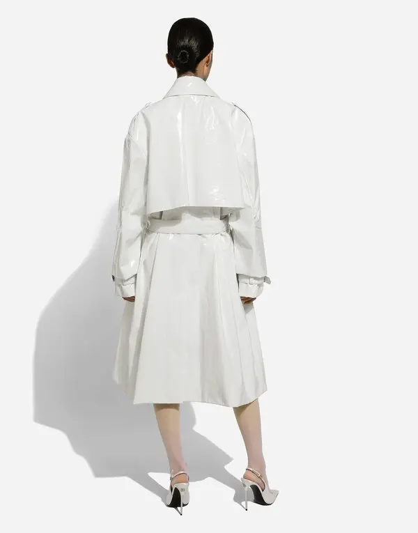 Dolce & Gabbana Coated Cotton Trench Coat