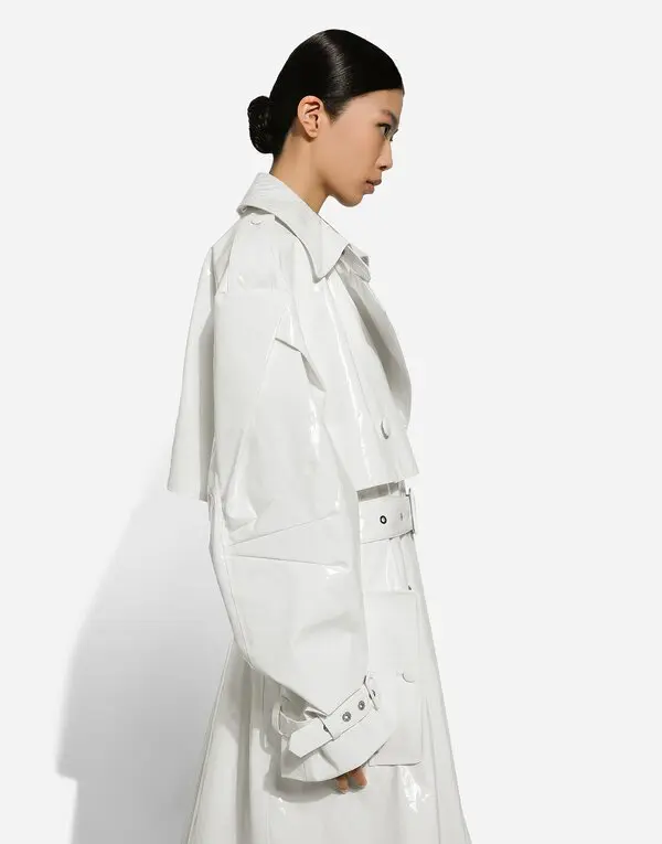 Dolce & Gabbana Coated Cotton Trench Coat