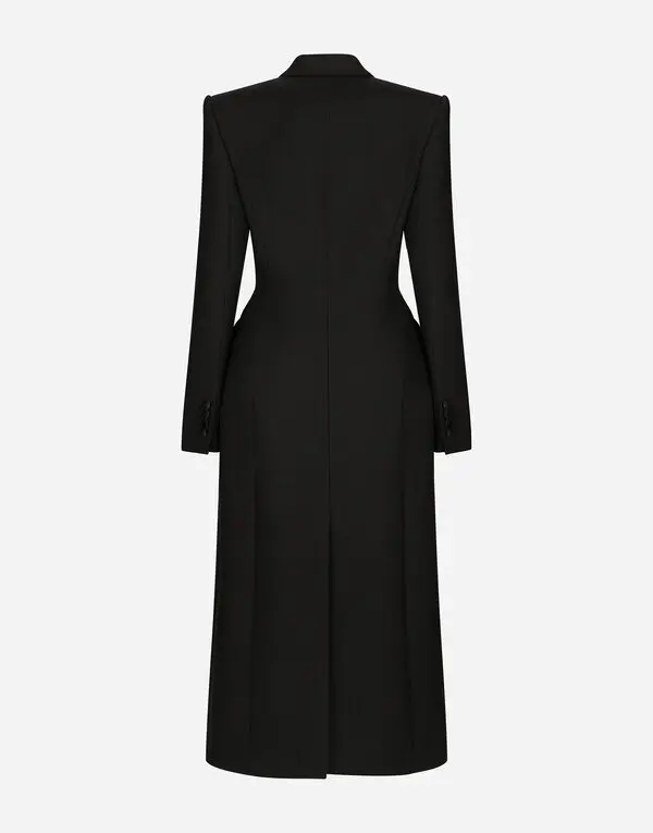 Dolce & Gabbana Double-breasted Wool Gabardine Tuxedo Coat With Padded Hips
