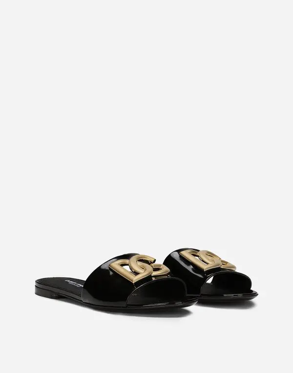 Dolce & Gabbana Bianca Slides - Black