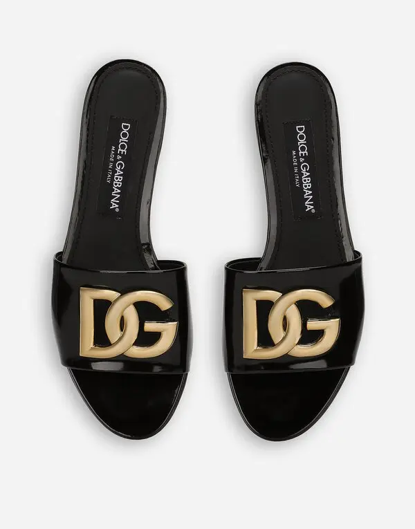 Dolce & Gabbana Bianca Slides - Black
